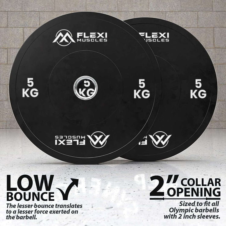 Flexi Muscles - Olympic Bumper Barbell Plate for lifting.